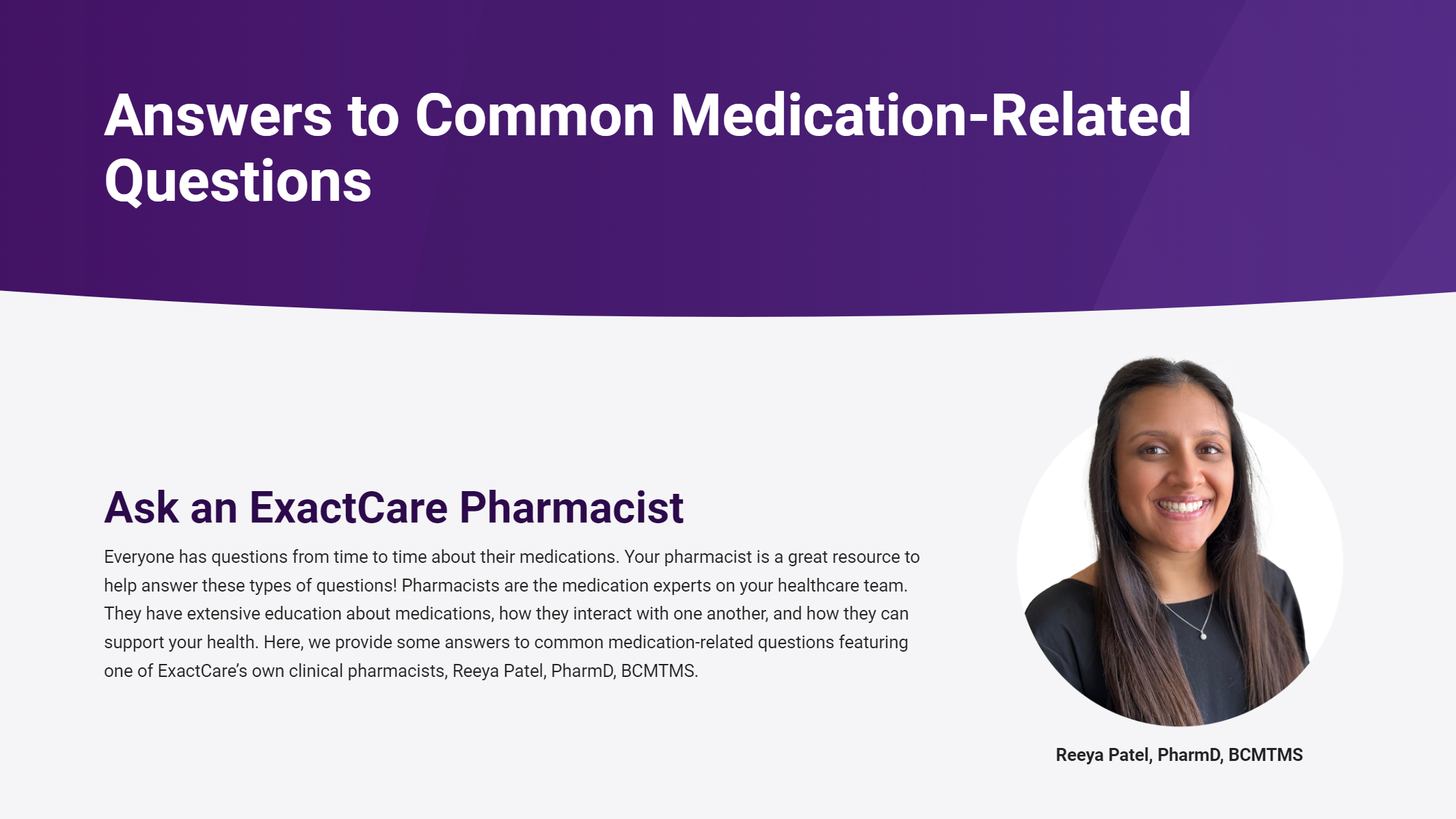 Ask a Pharmacist – April 2024 - ExactCare Pharmacy